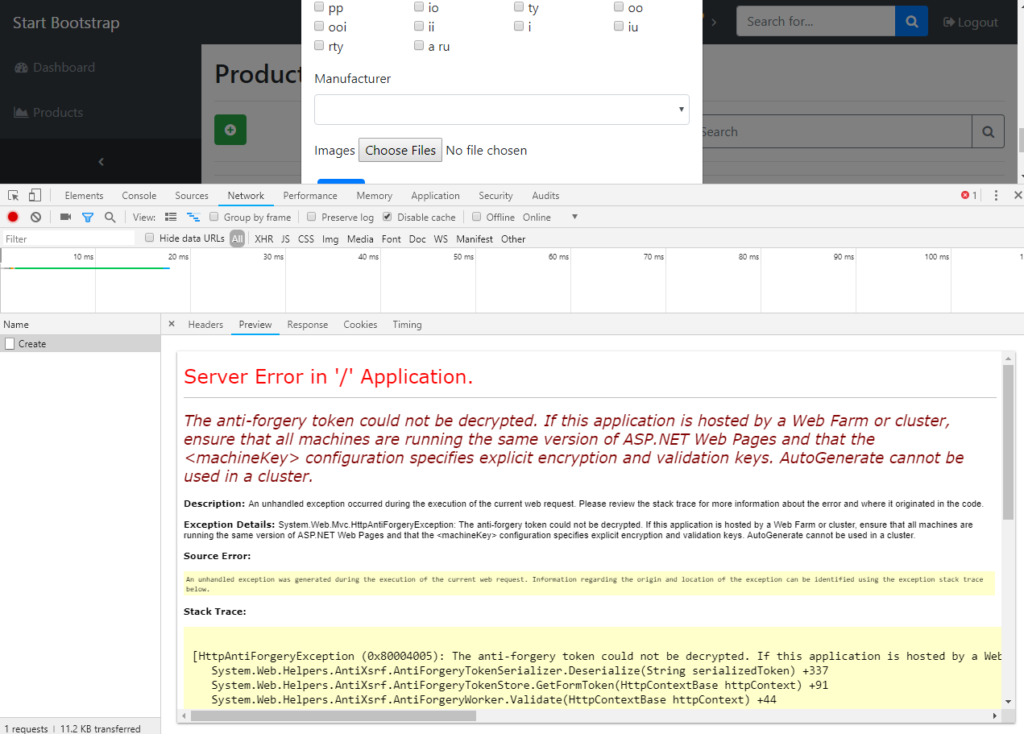 The anti-forgery token could not be decrypted error in ASP .Net MVC - Dream Interview